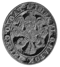 Umbria Cultura | Chiavi decussate e triregno con bordone e fiocchi ...